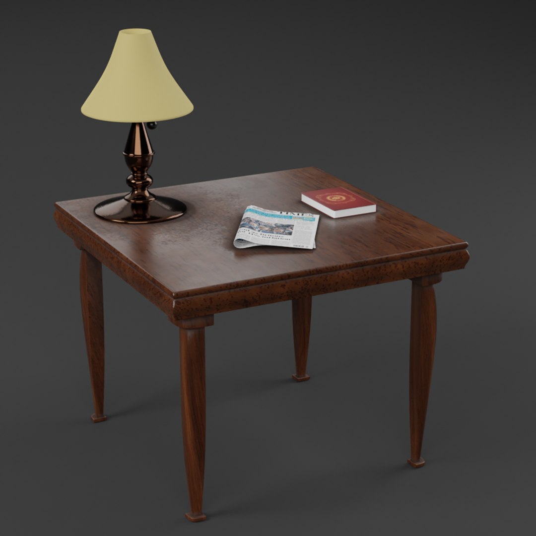 Wooden Table 3D Model - TurboSquid 2031654