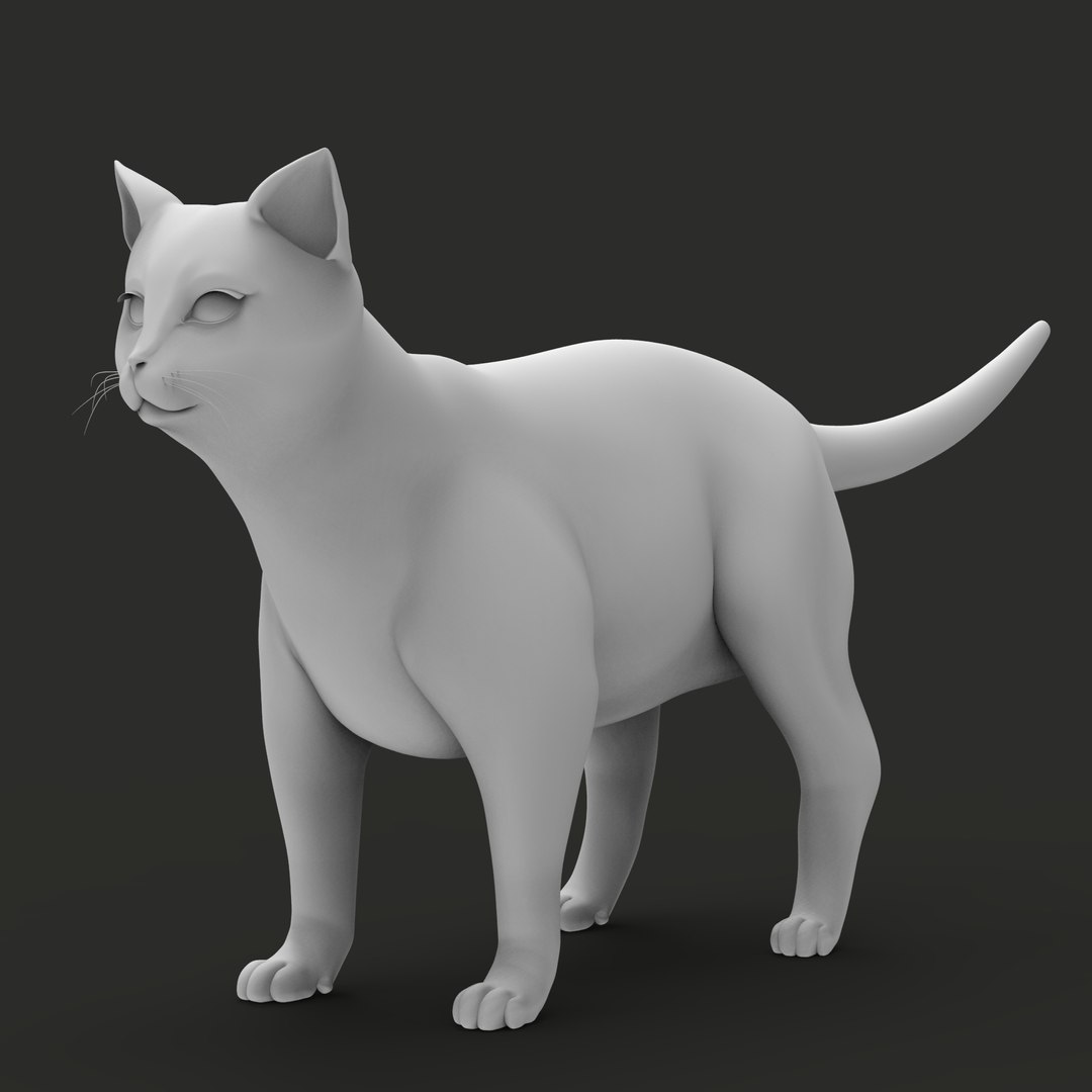 Cats Feline Obj