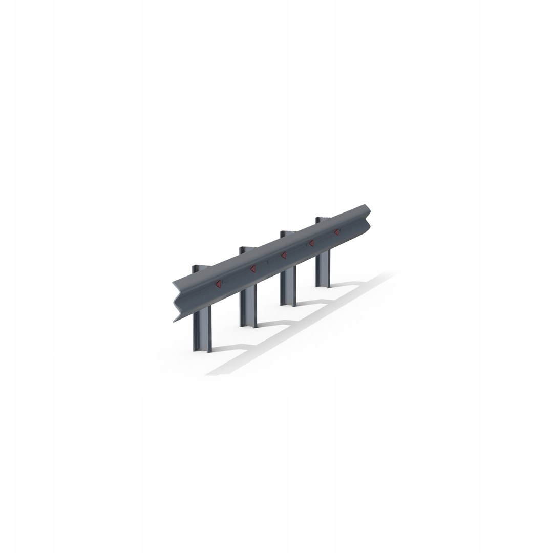 3D Highway Guardrail Model - TurboSquid 2082436