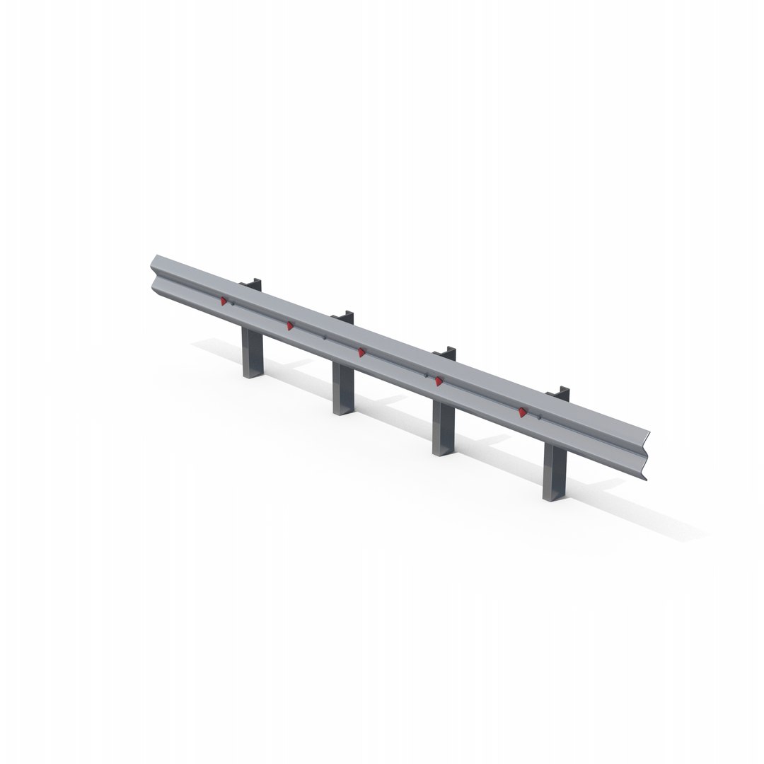 3D Highway Guardrail Model - TurboSquid 2082436