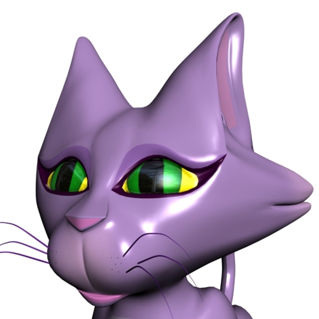 Cute Lady Cat Rigged 3d Max