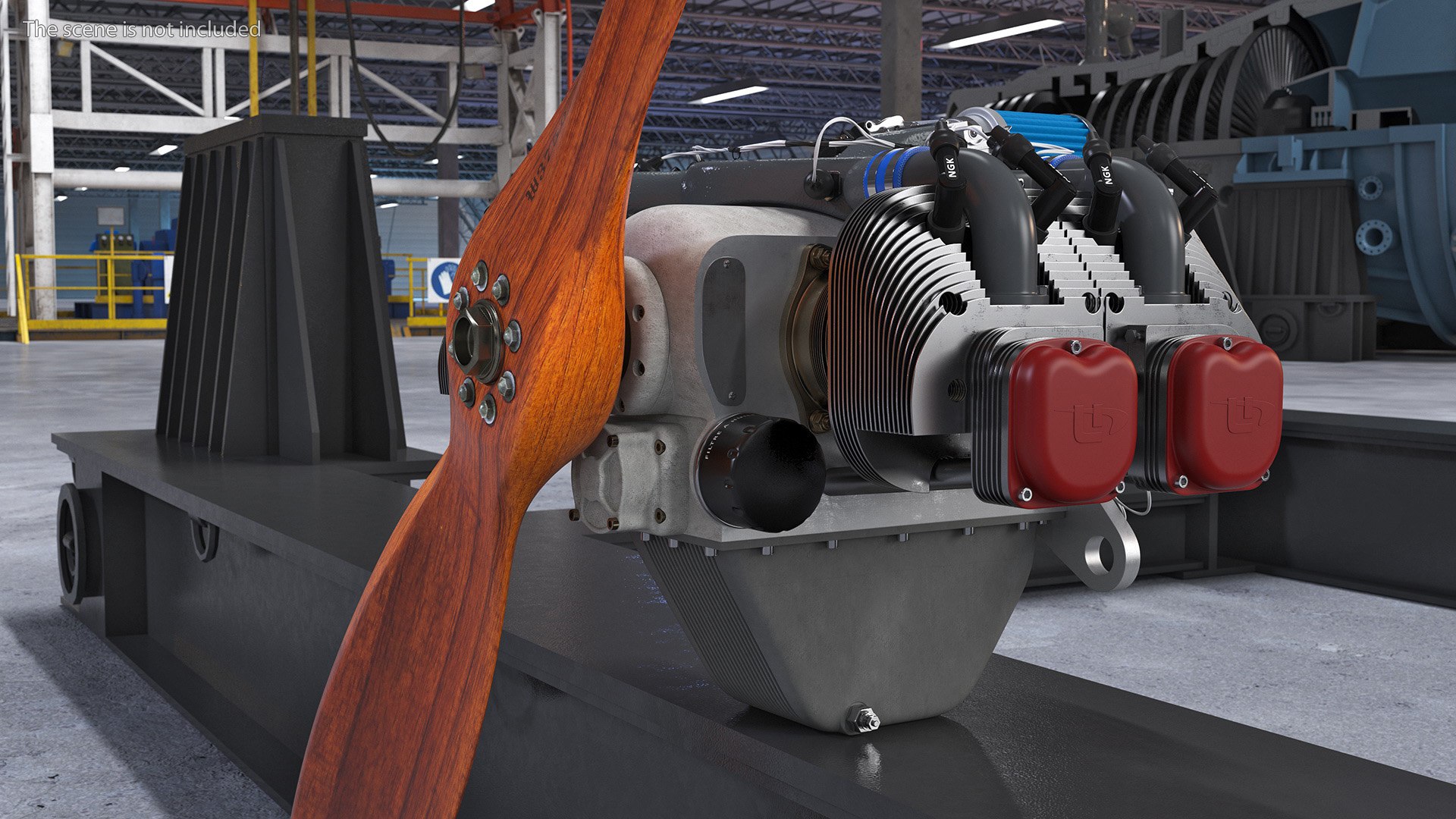 Vintage Aircraft Propeller Engine 3D Model - TurboSquid 2271223