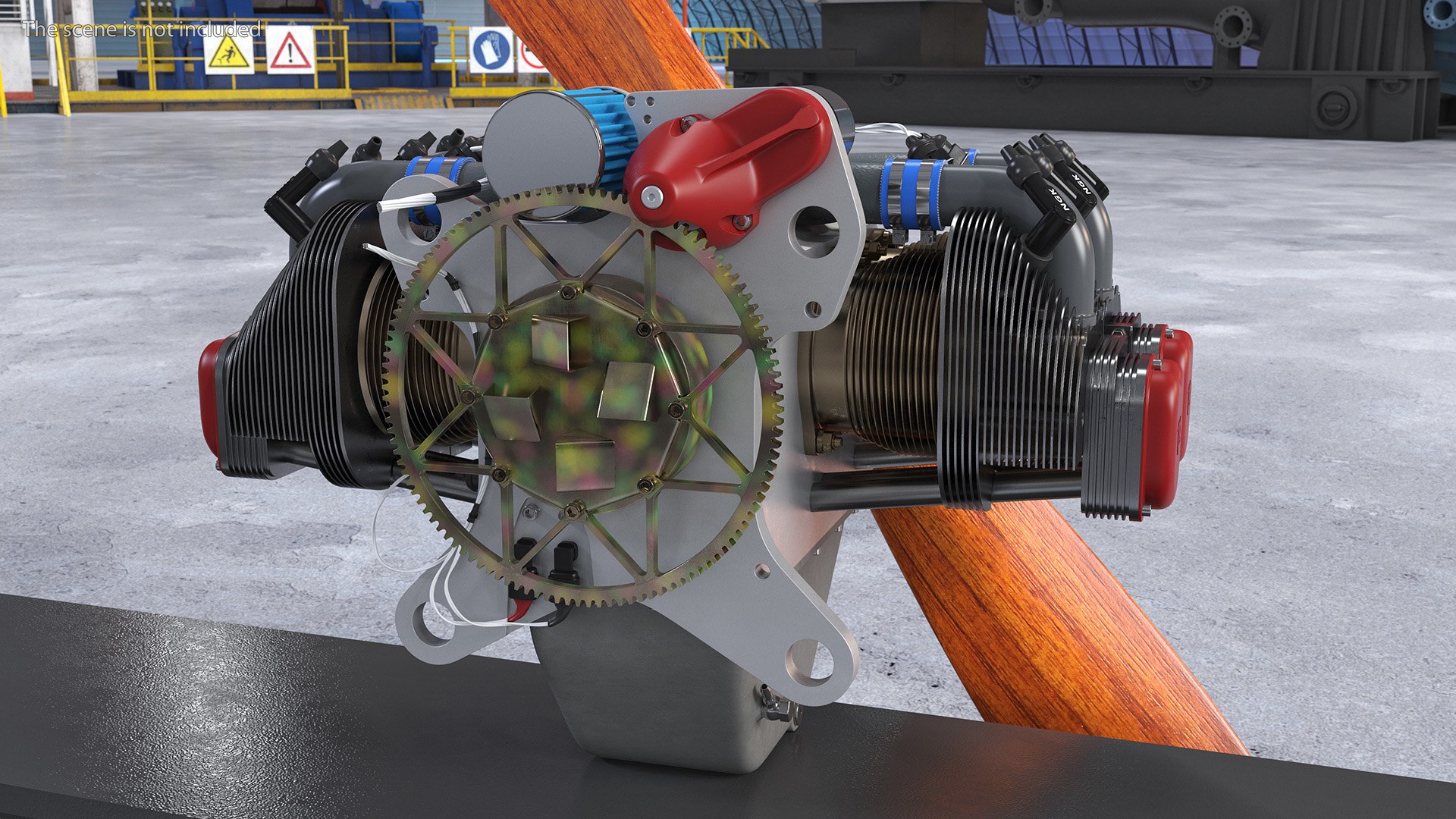 Vintage Aircraft Propeller Engine 3D Model - TurboSquid 2271223