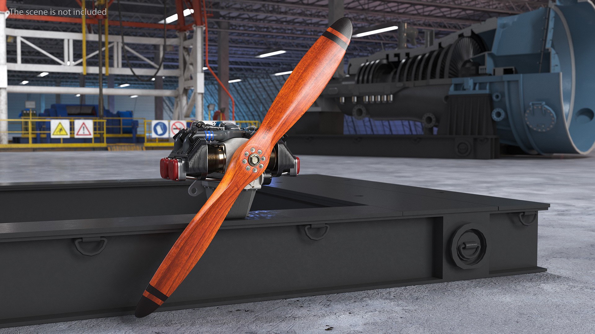 Vintage Aircraft Propeller Engine 3D Model - TurboSquid 2271223