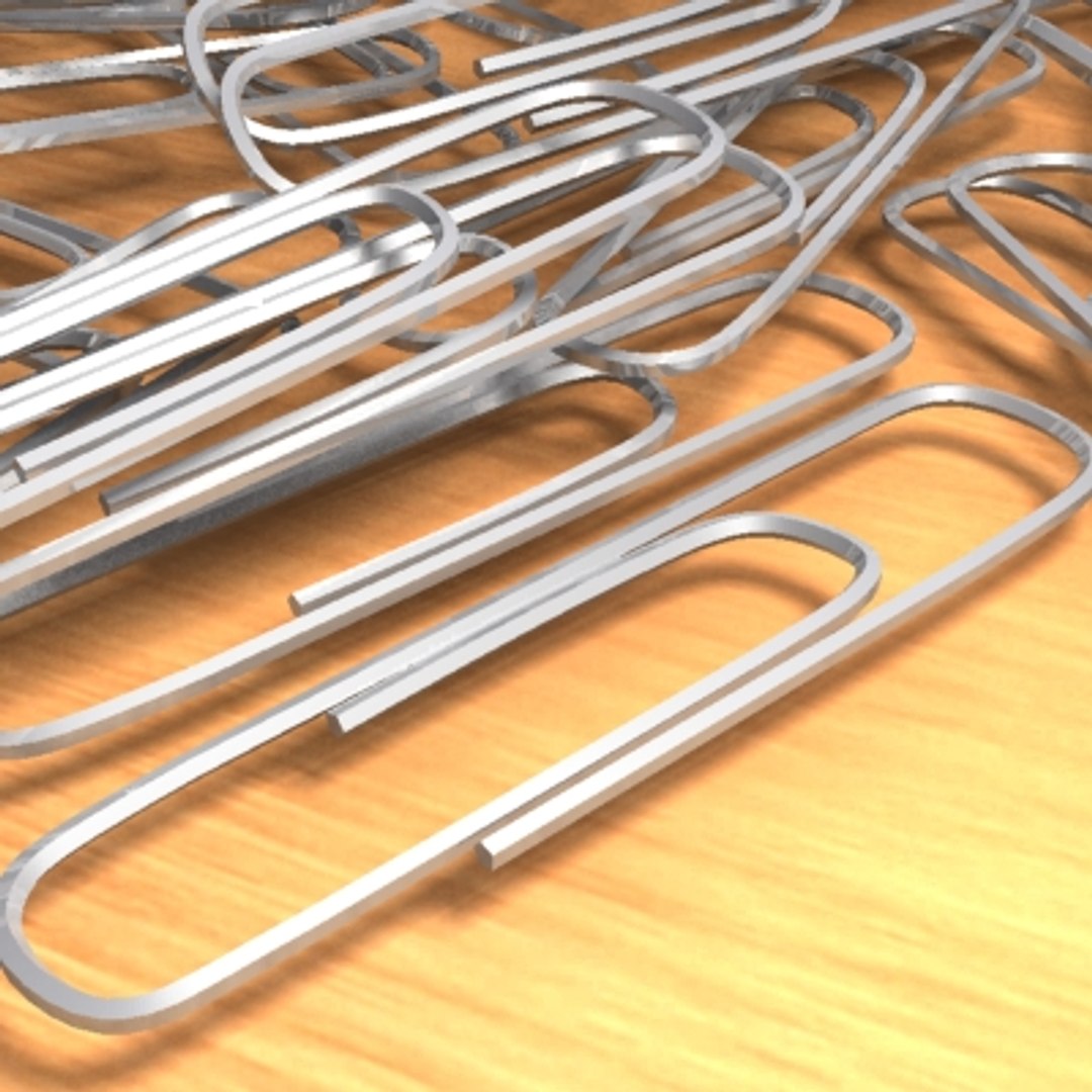3d Paper Clips Model