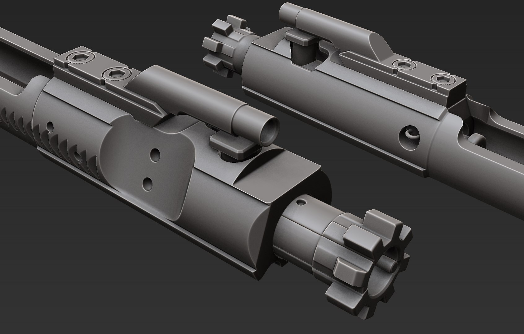 3D Bolt Carrier AR15 - M4A1- High-poly Model - TurboSquid 2147782