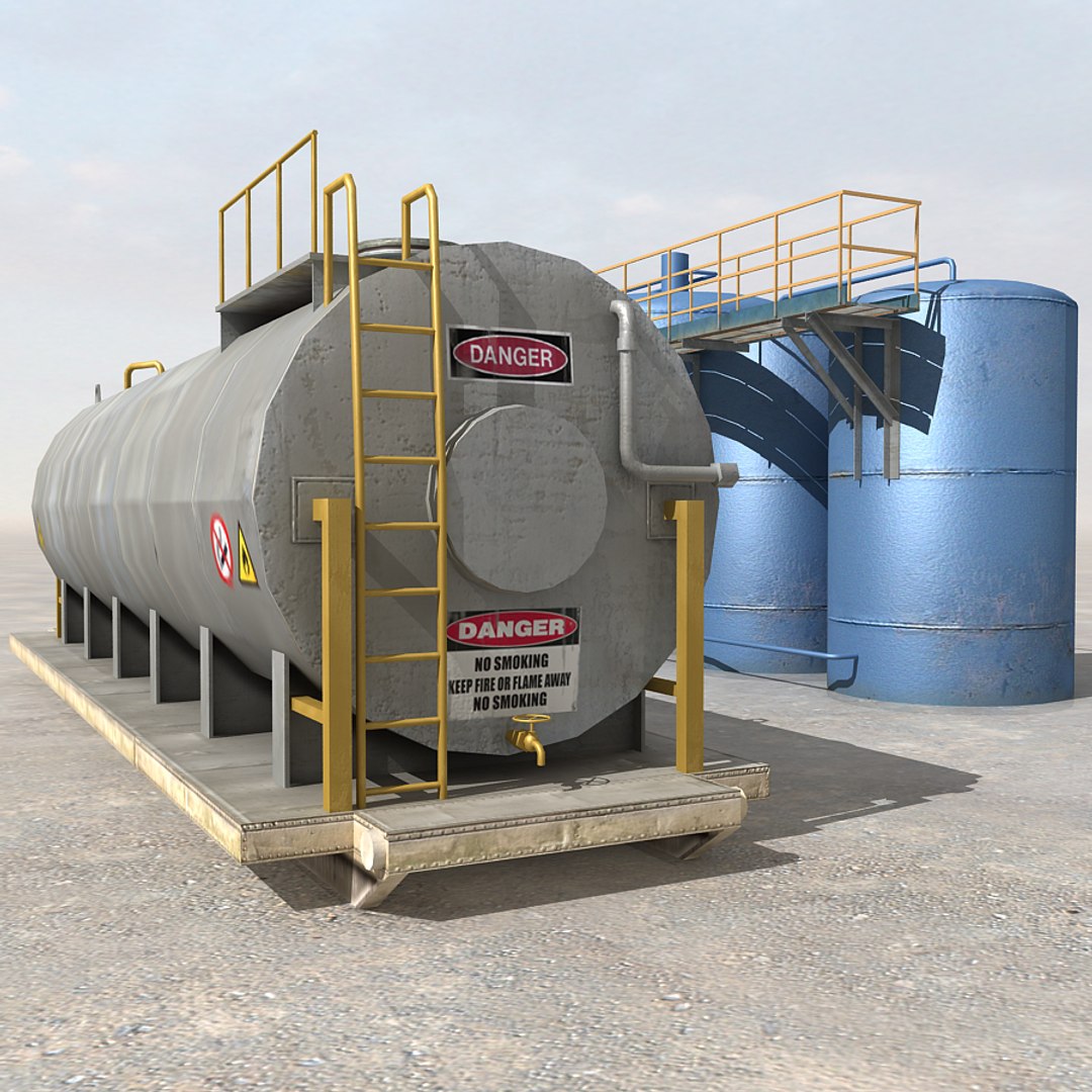3dsmax Land Fuel Tanks