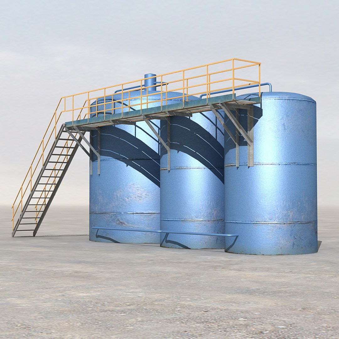 3dsmax Land Fuel Tanks