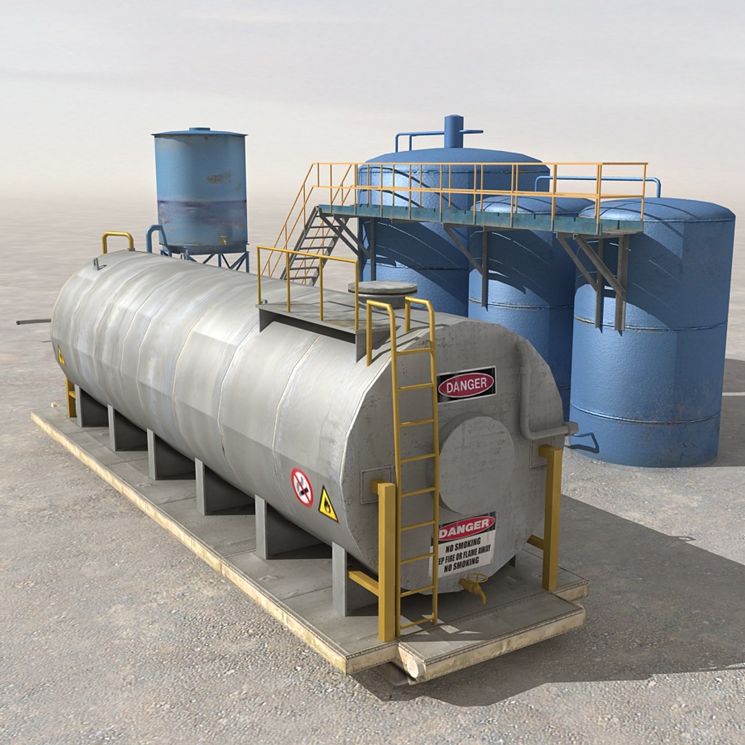 3dsmax Land Fuel Tanks