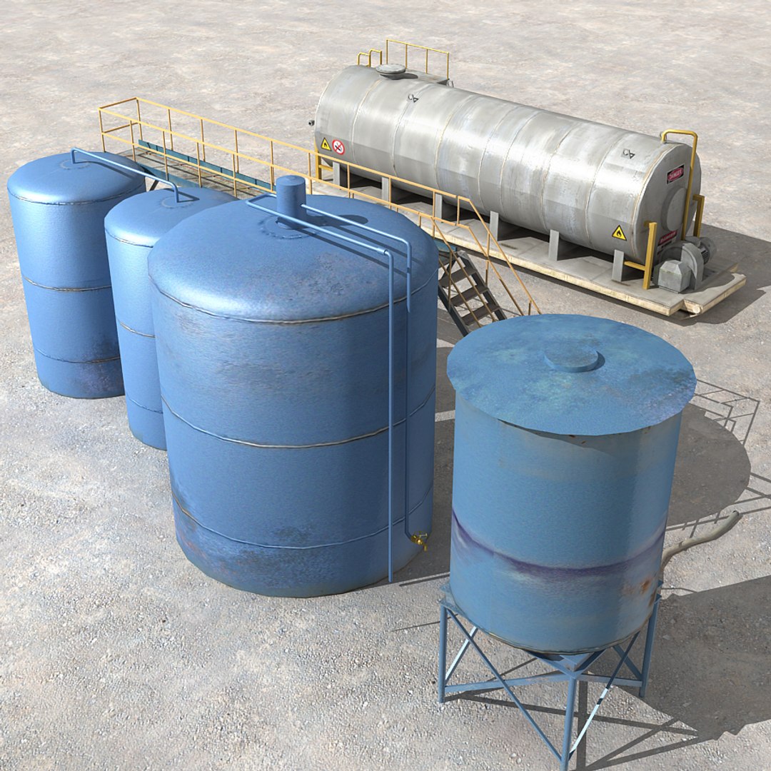 3dsmax Land Fuel Tanks