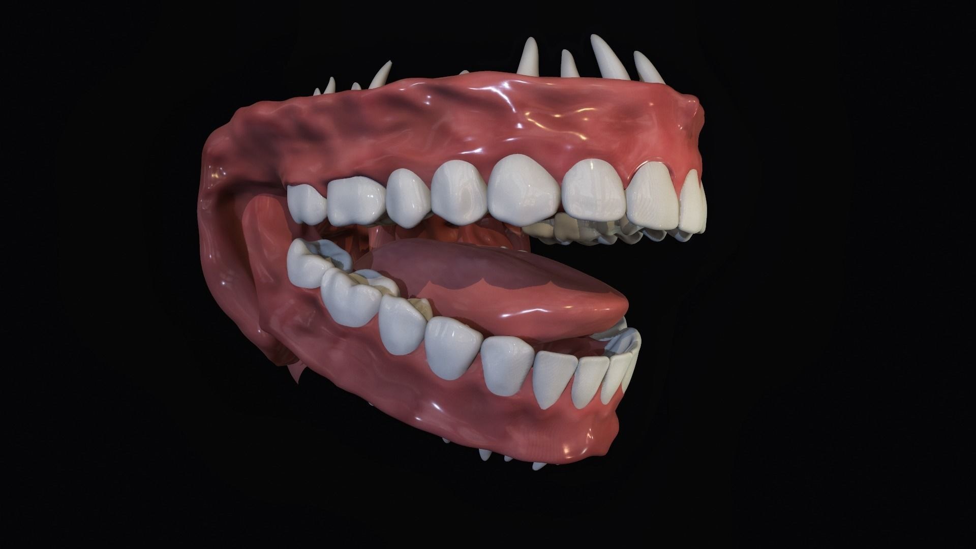 Teeth Mouth Character 3D Model - TurboSquid 1683712