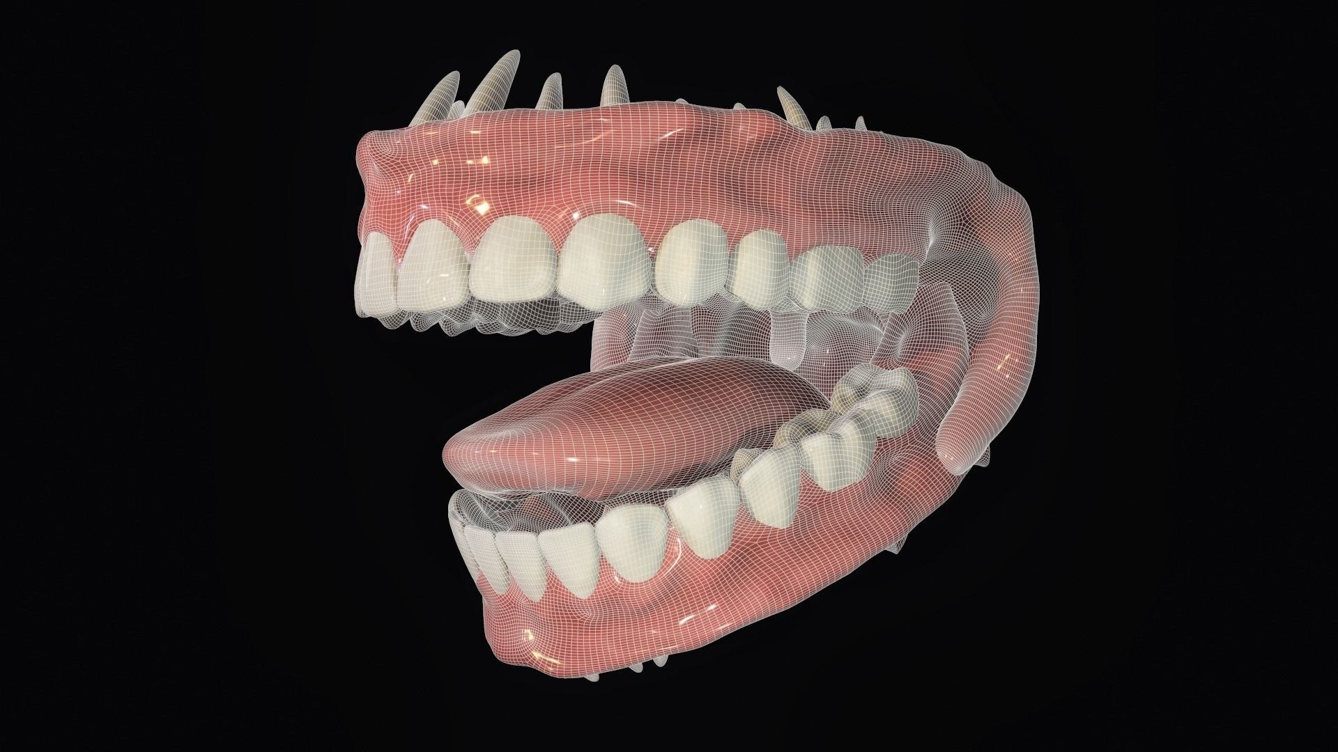 Teeth Mouth Character 3D Model - TurboSquid 1683712