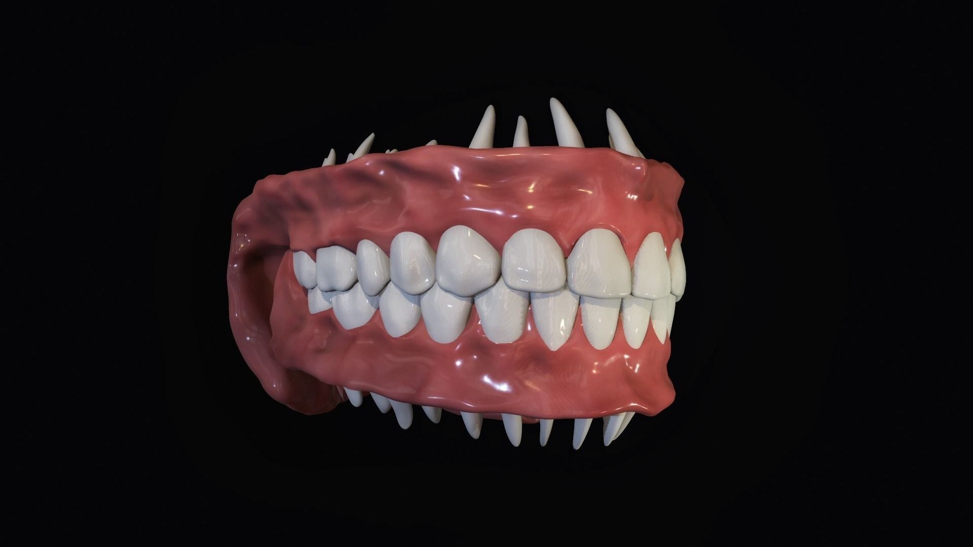 Teeth Mouth Character 3D Model - TurboSquid 1683712