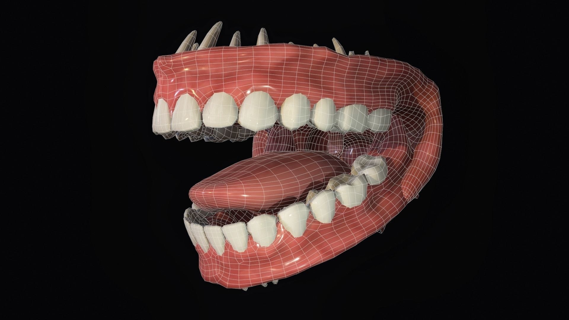 Teeth Mouth Character 3D Model - TurboSquid 1683712