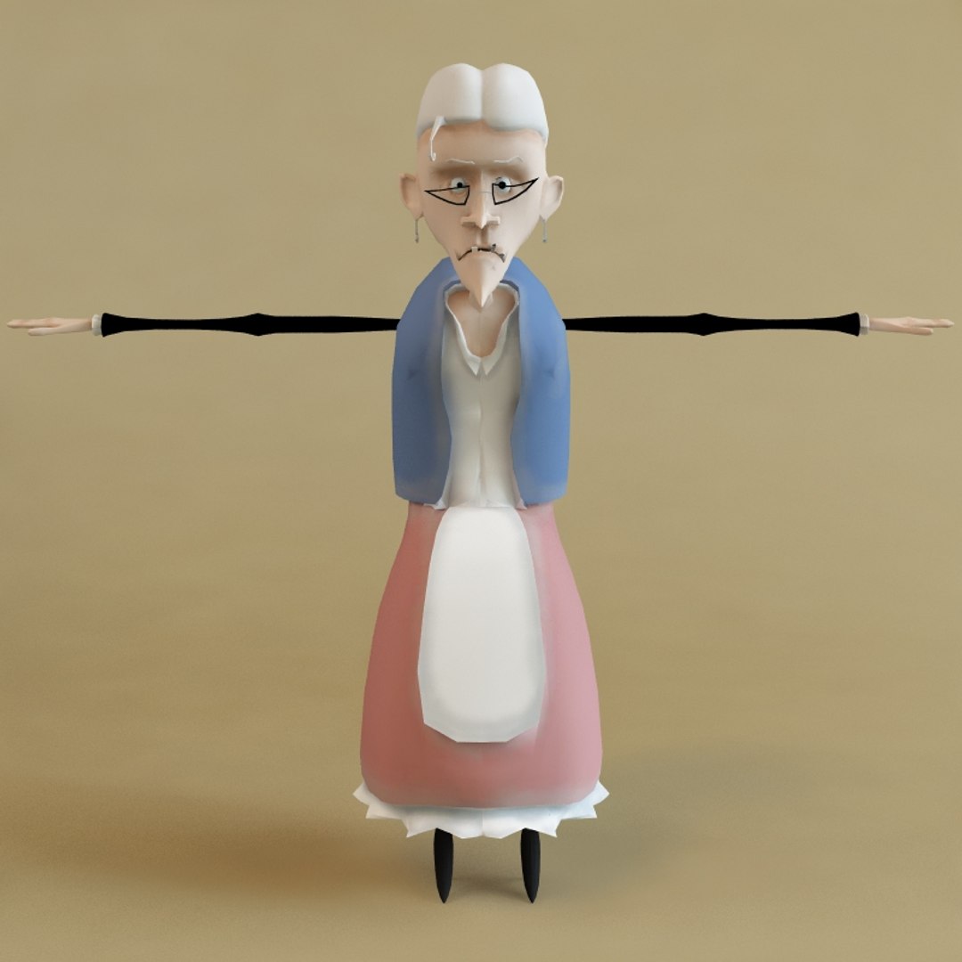 3d grandmother character