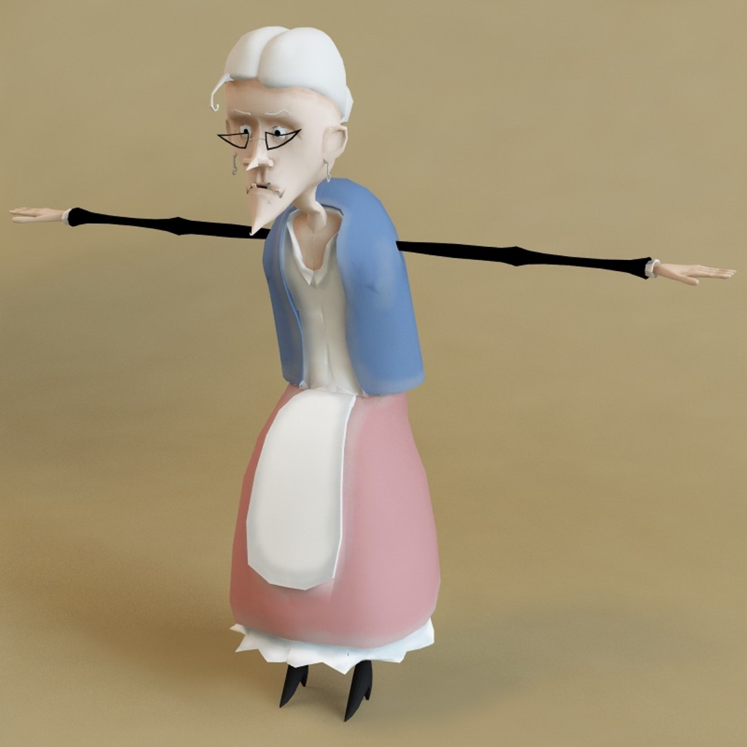 3d grandmother character