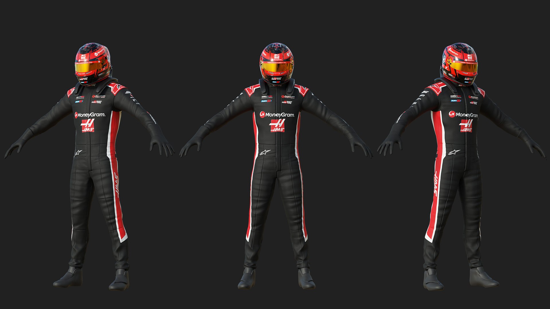 F1 Haas Racing Suit 2025 3D Model - TurboSquid 2383730