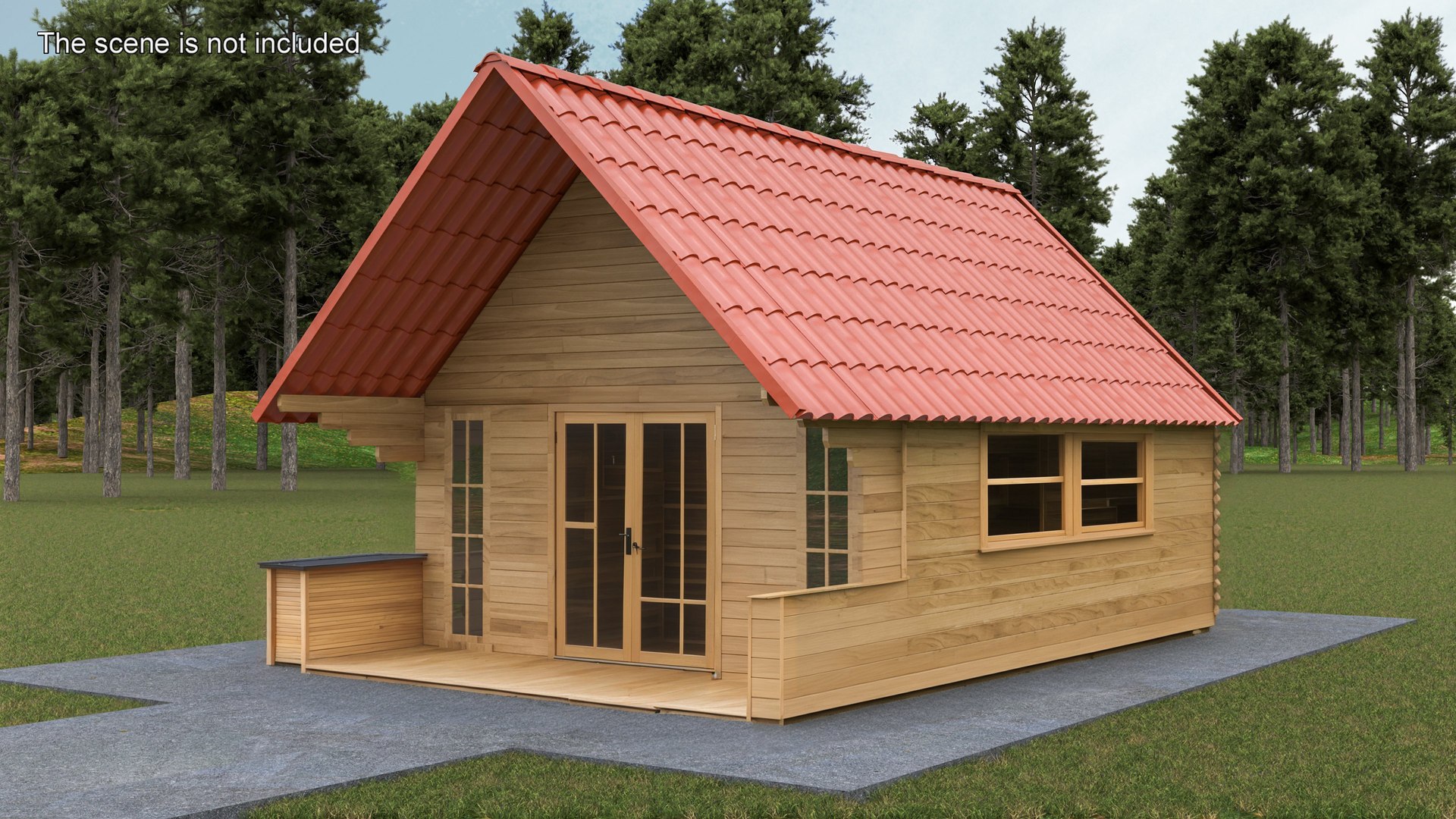 3D Tiles Gable Roof Structure Plastic - TurboSquid 2371417