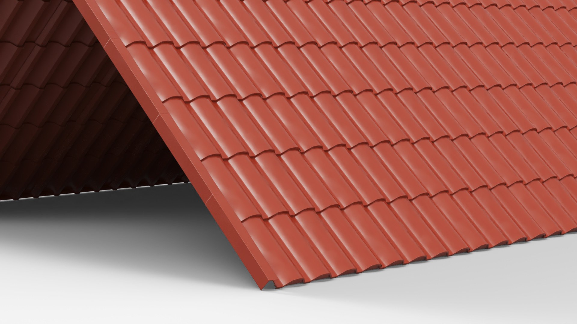 3D Tiles Gable Roof Structure Plastic - TurboSquid 2371417