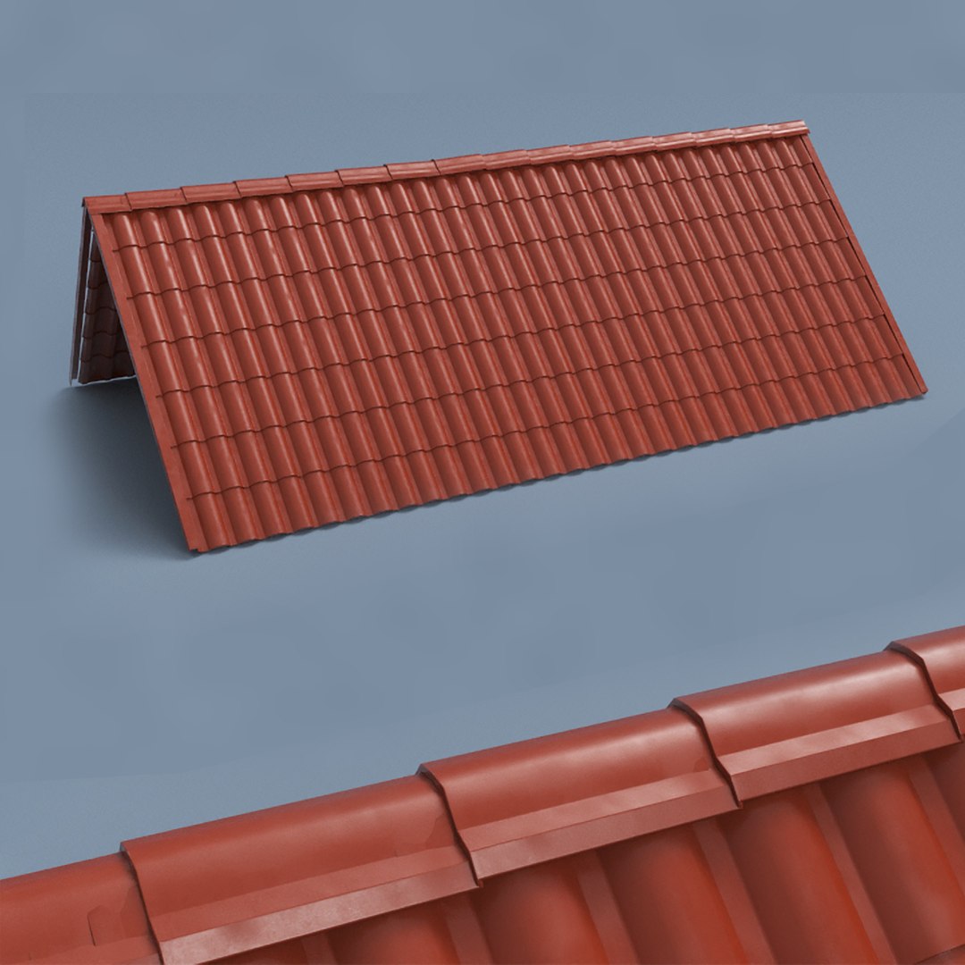 3D Tiles Gable Roof Structure Plastic - TurboSquid 2371417