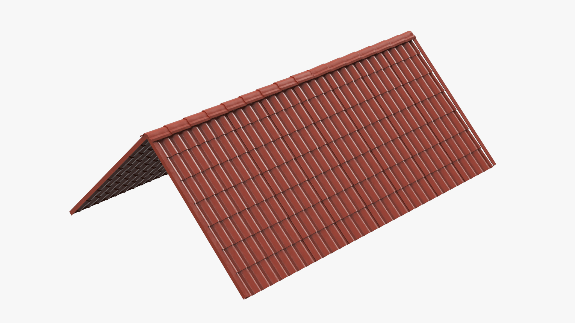 3D Tiles Gable Roof Structure Plastic - TurboSquid 2371417