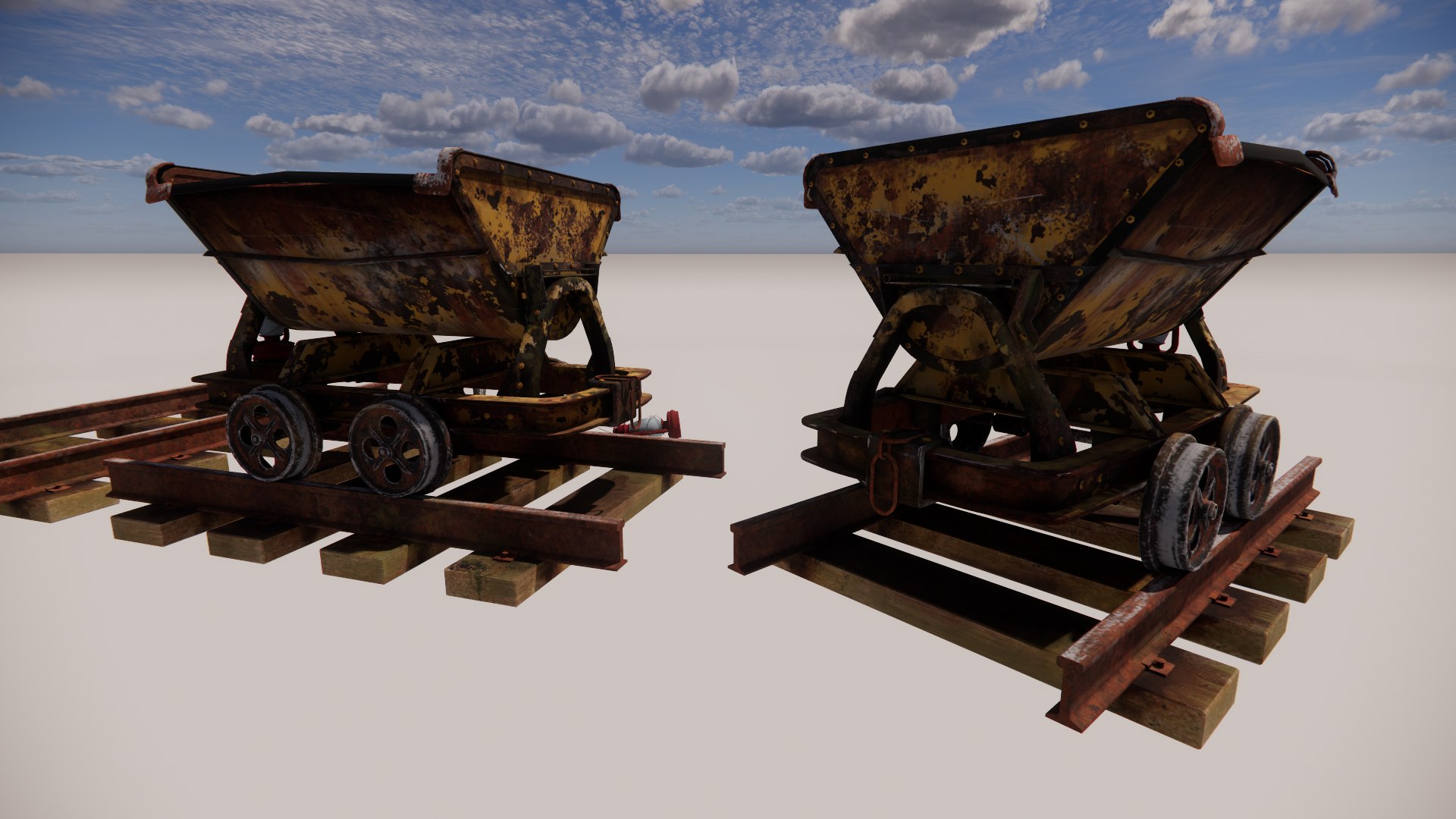 Mining Cart Scene 3D - TurboSquid 2101756