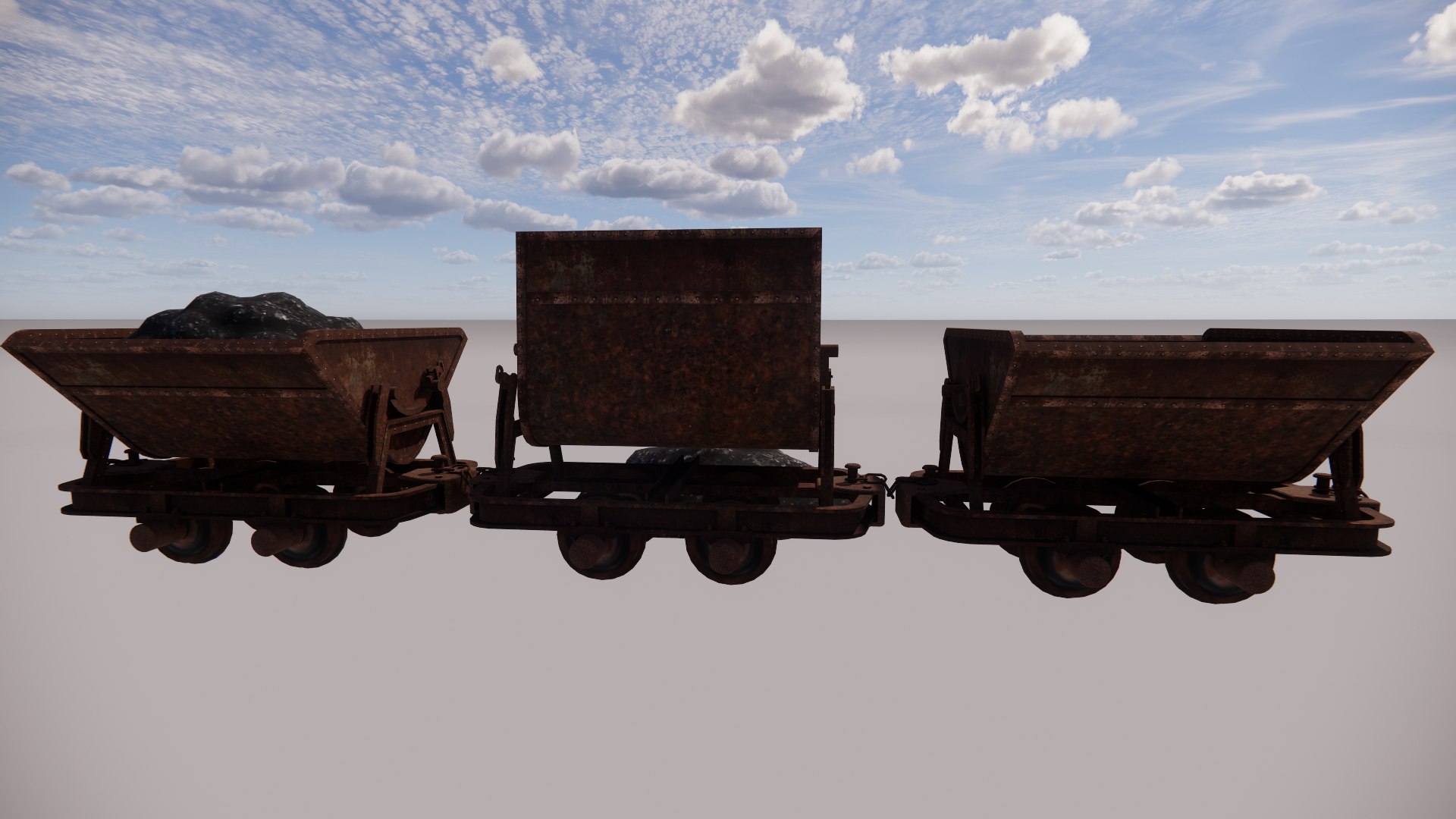 Mining Cart Scene 3D - TurboSquid 2101756