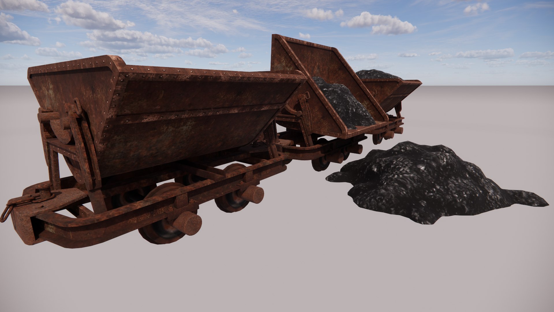 Mining Cart Scene 3D - TurboSquid 2101756