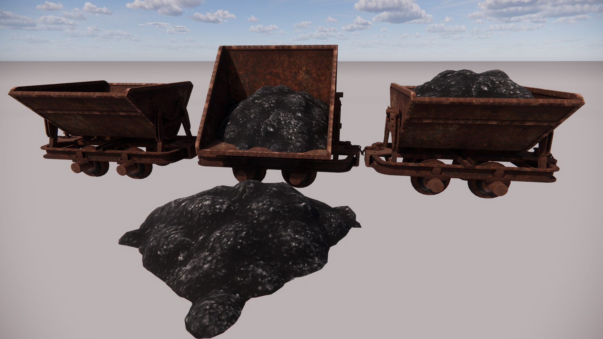 Mining Cart Scene 3D - TurboSquid 2101756