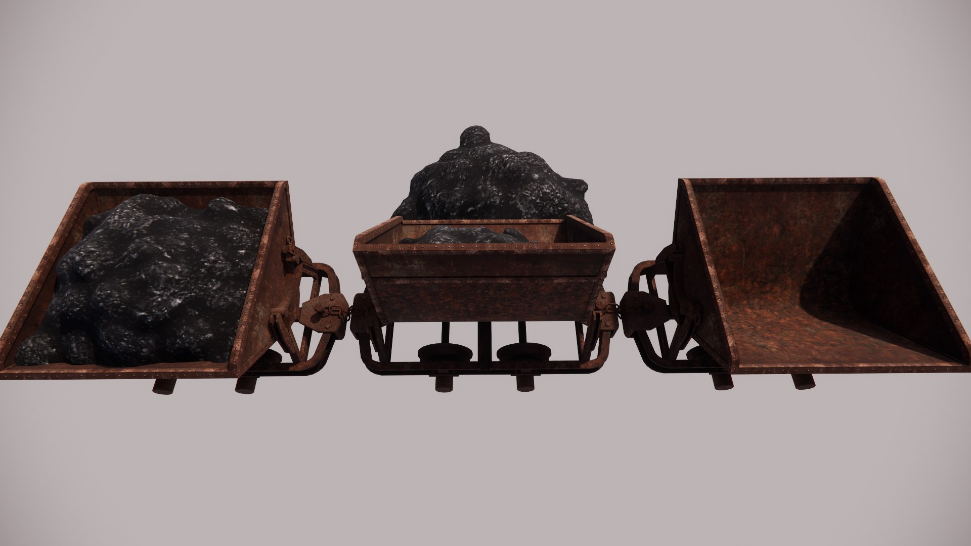 Mining Cart Scene 3D - TurboSquid 2101756
