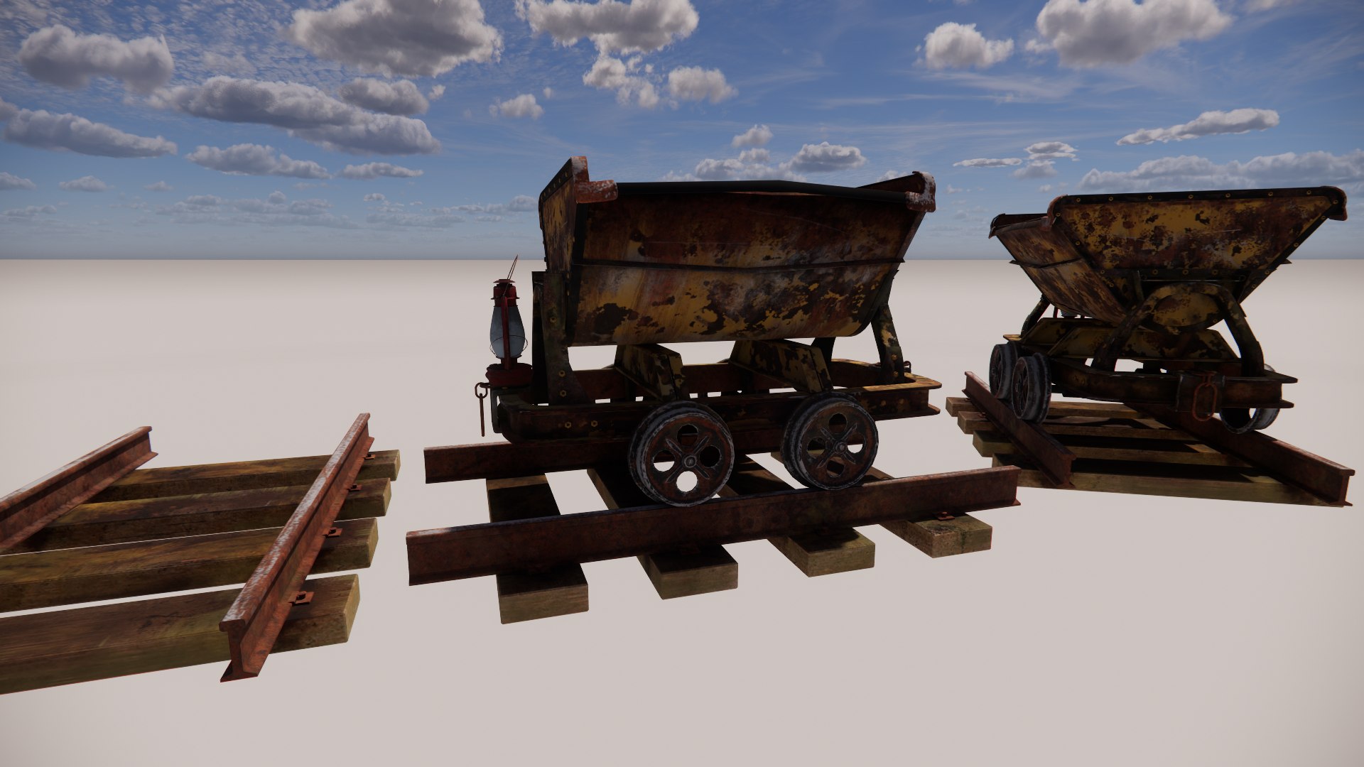 Mining Cart Scene 3D - TurboSquid 2101756