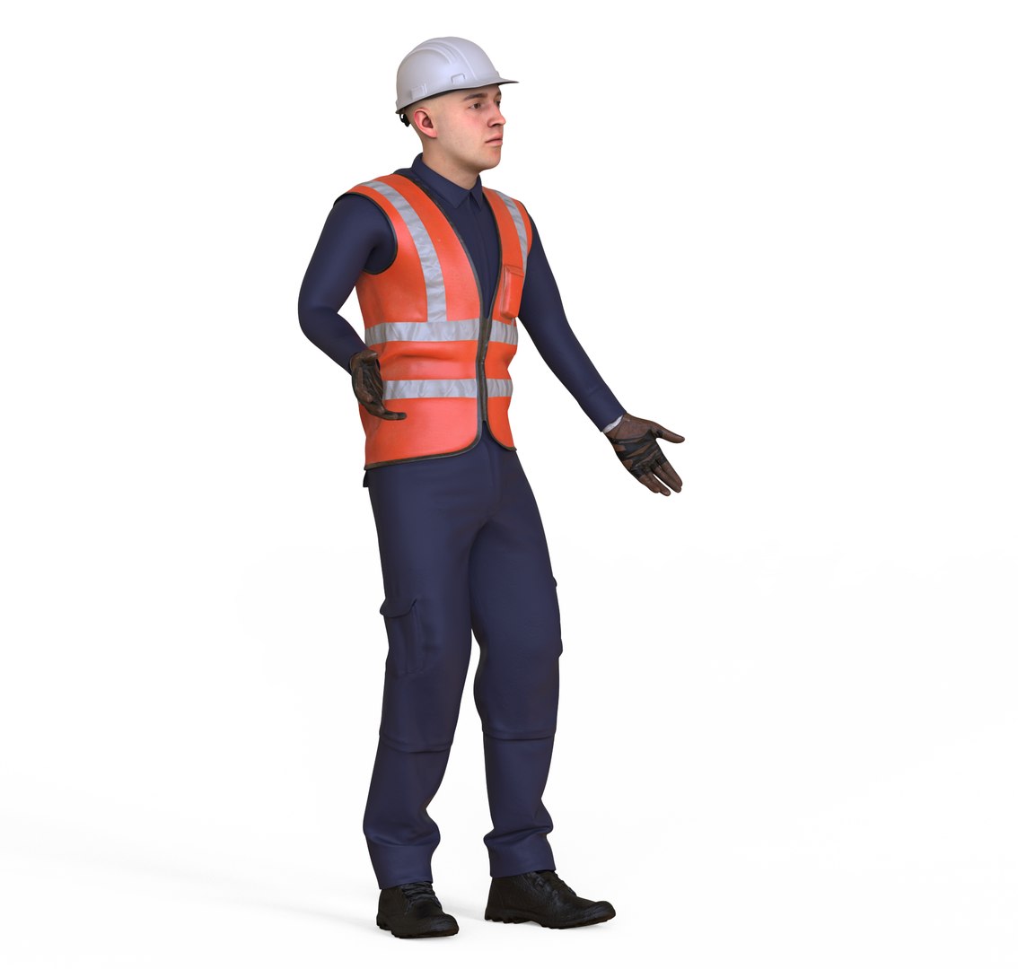 3D Worker Character Rigged Animated - TurboSquid 2058115