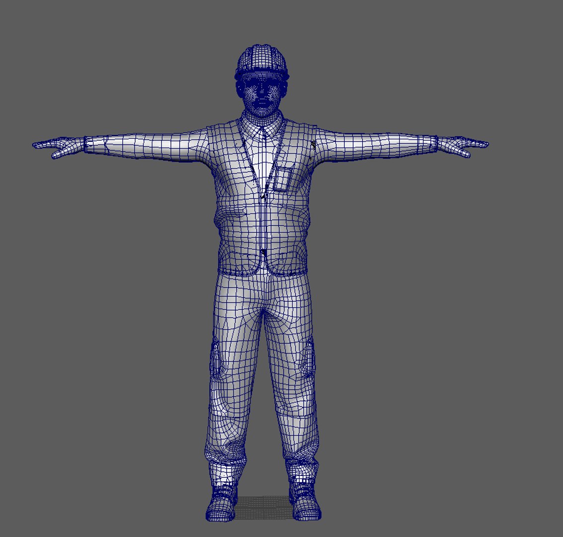 3D Worker Character Rigged Animated - TurboSquid 2058115