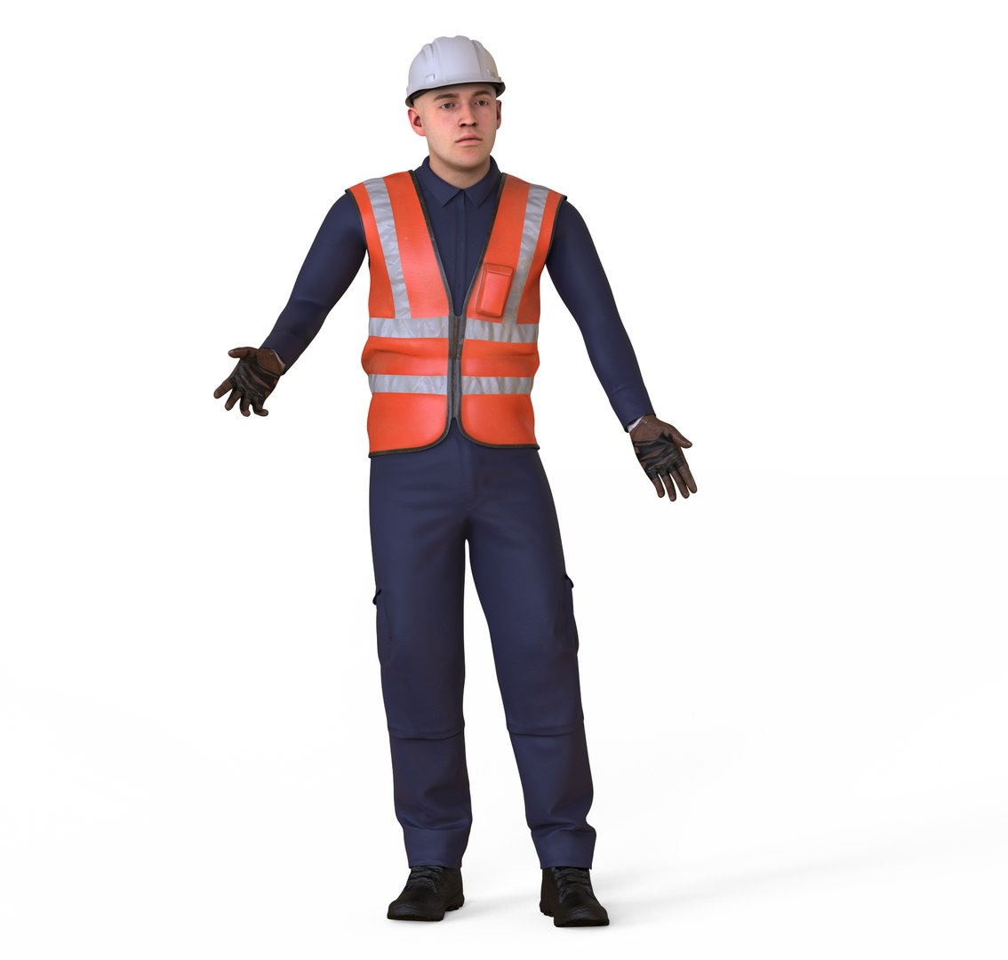 3D Worker Character Rigged Animated - TurboSquid 2058115