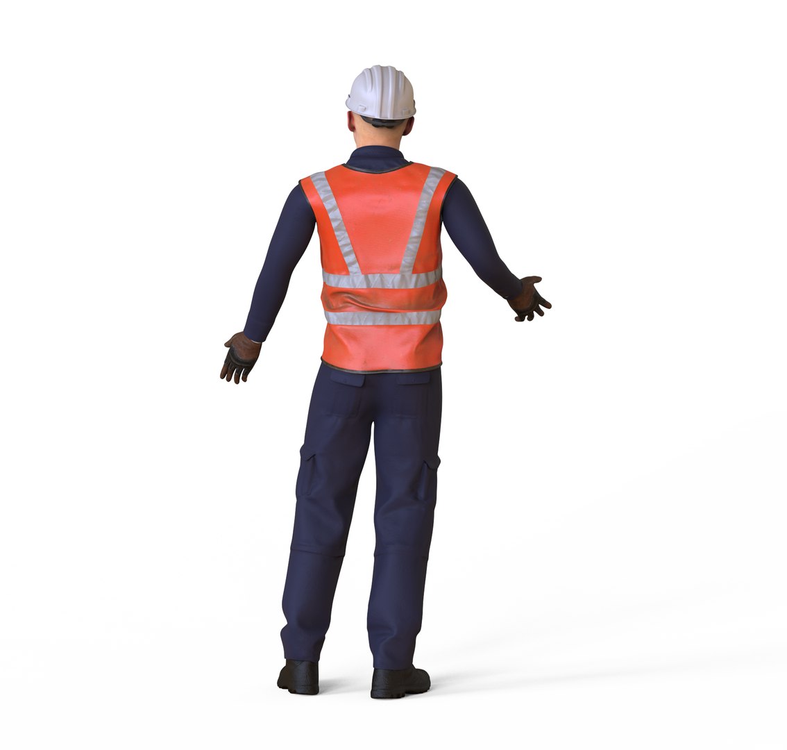 3D Worker Character Rigged Animated - TurboSquid 2058115