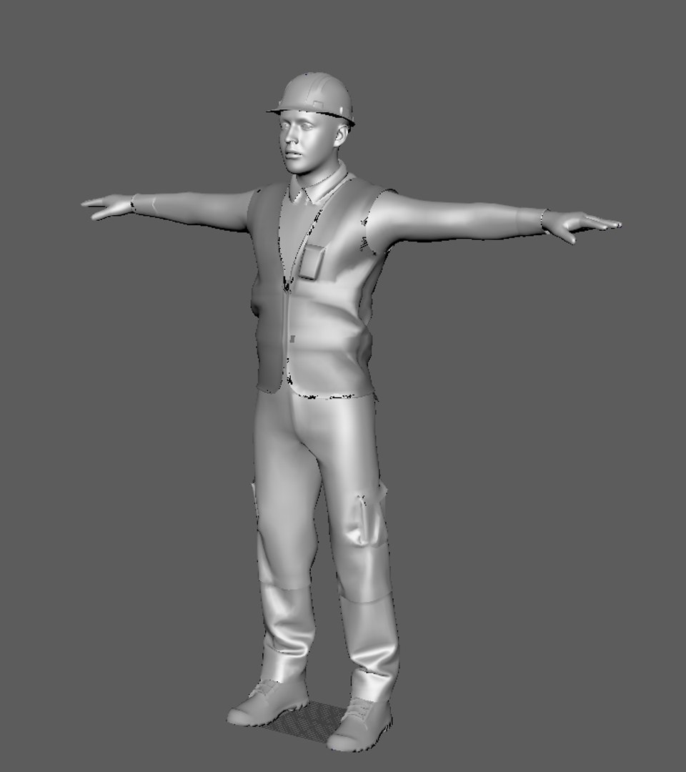 3D Worker Character Rigged Animated - TurboSquid 2058115