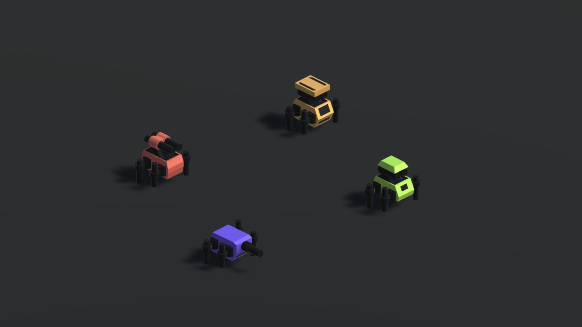Low Poly Sci-Fi Bots RTS Collection 3D Model - TurboSquid 1760873