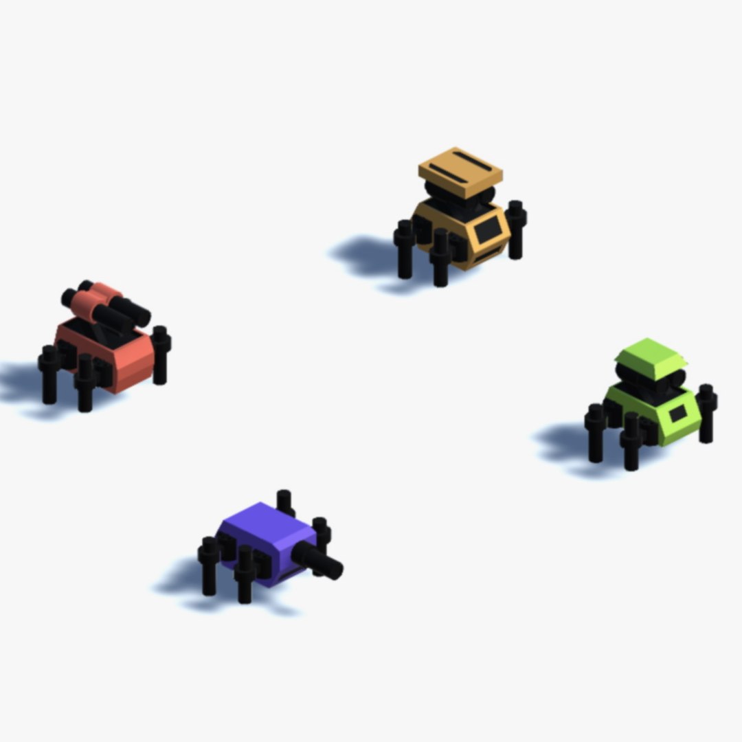 Low Poly Sci-Fi Bots RTS Collection 3D Model - TurboSquid 1760873