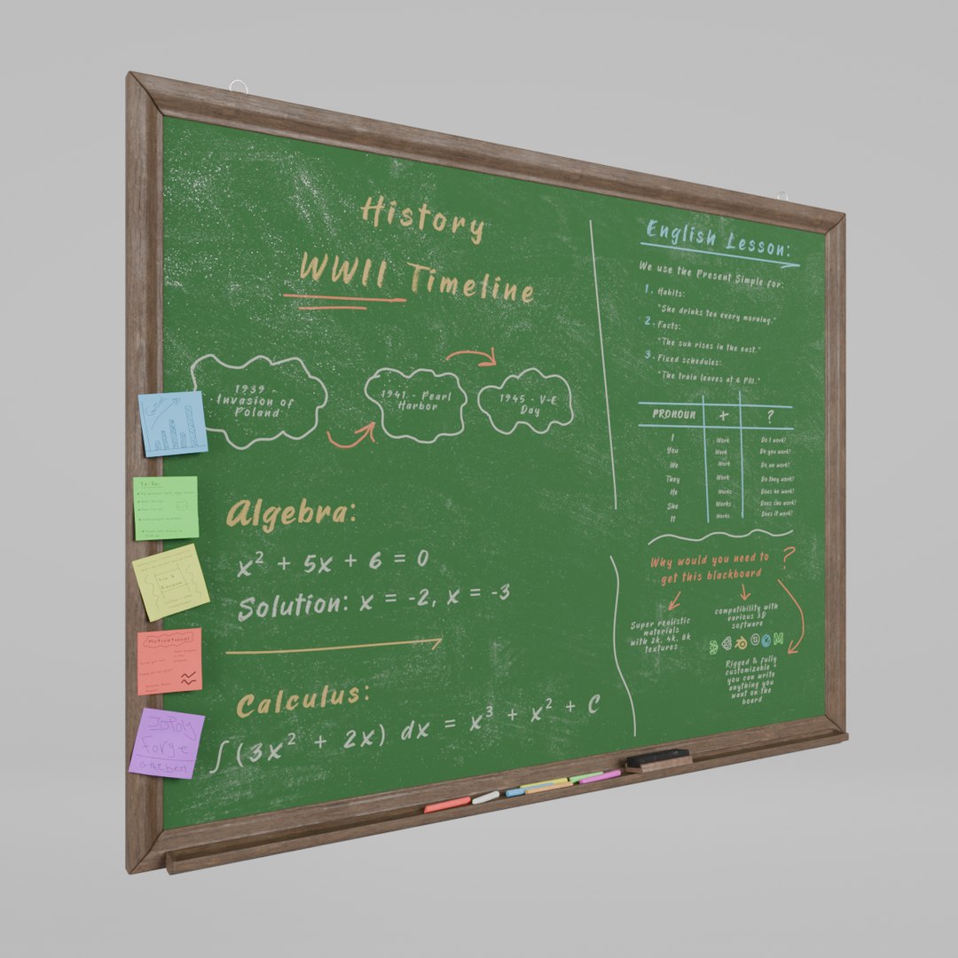 Customizable Wall-Mounted Greenboard - Rectangular Wooden Writing Board ...