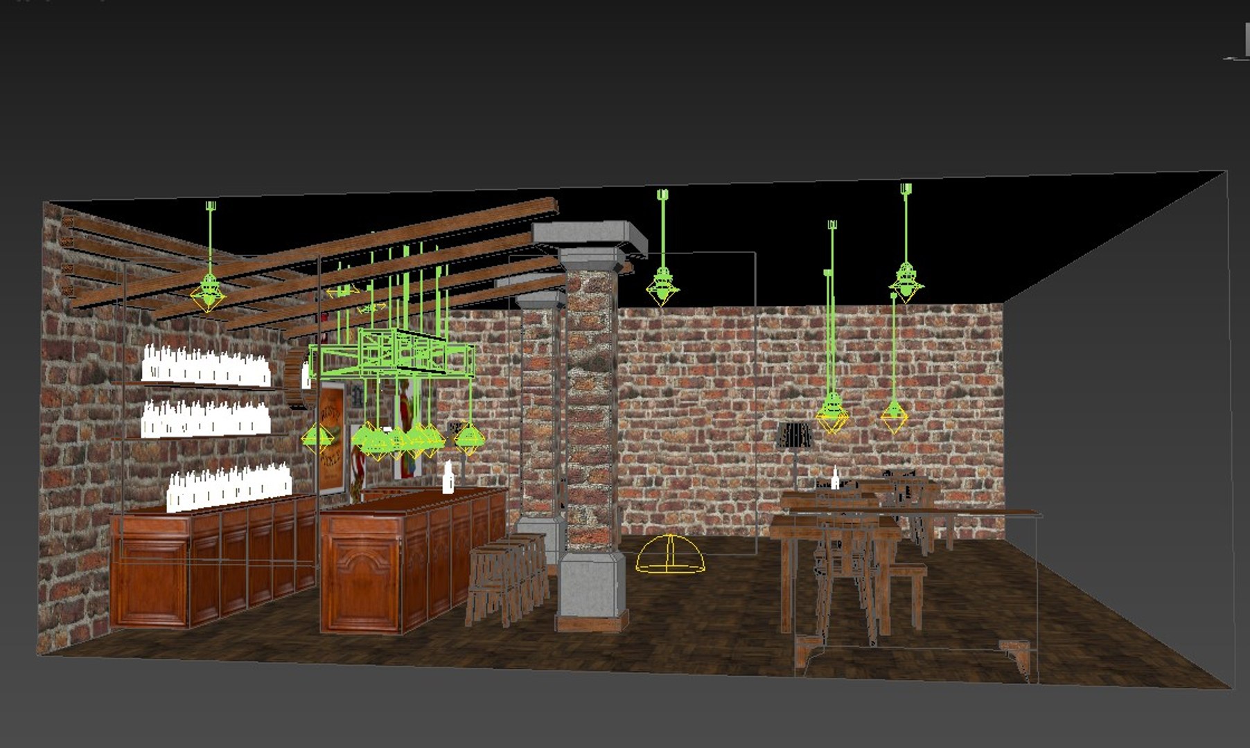 Pub Bar 3D Model - TurboSquid 1585731