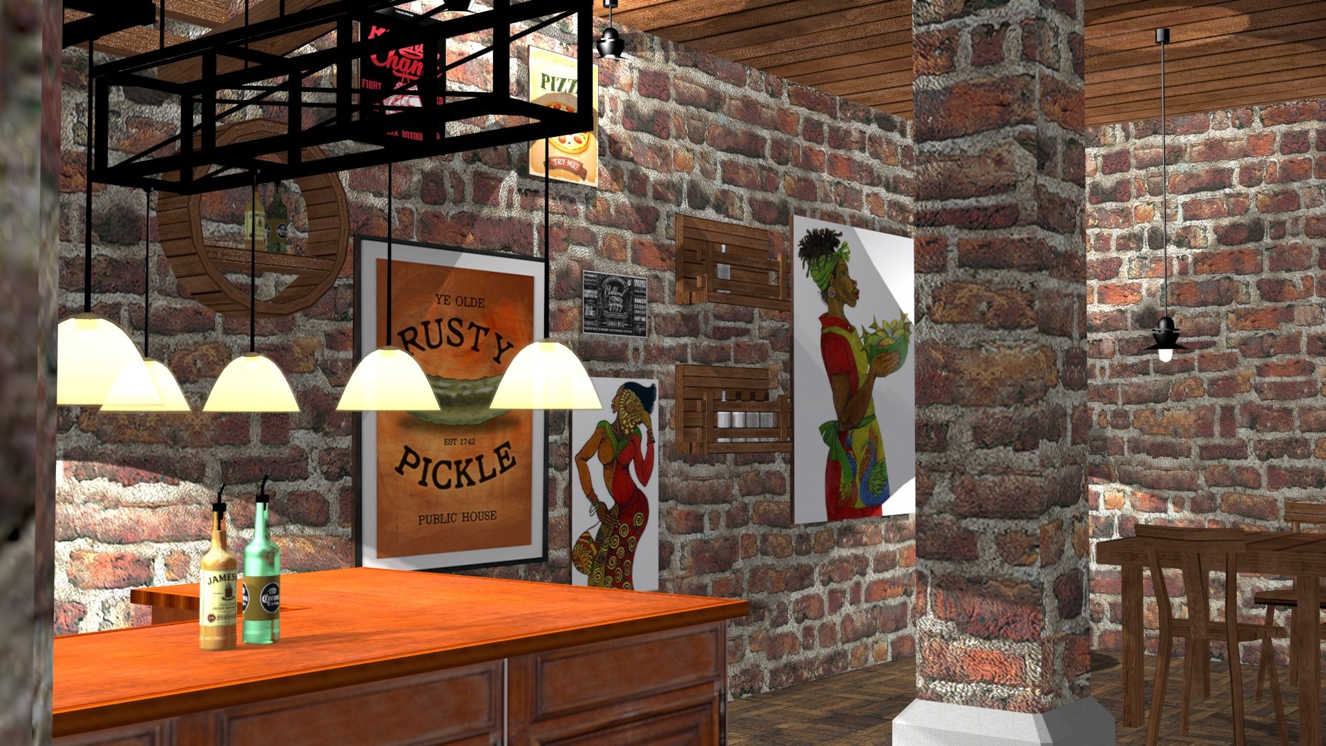 Pub Bar 3D Model - TurboSquid 1585731