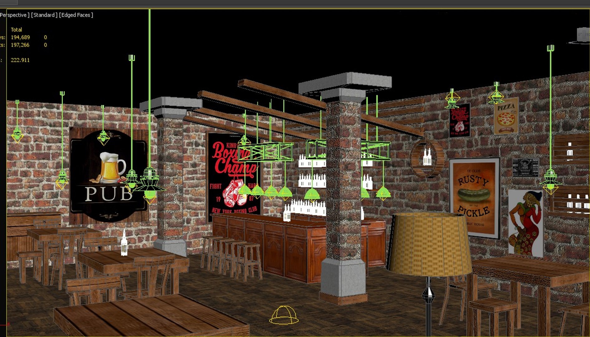 Pub Bar 3D Model - TurboSquid 1585731