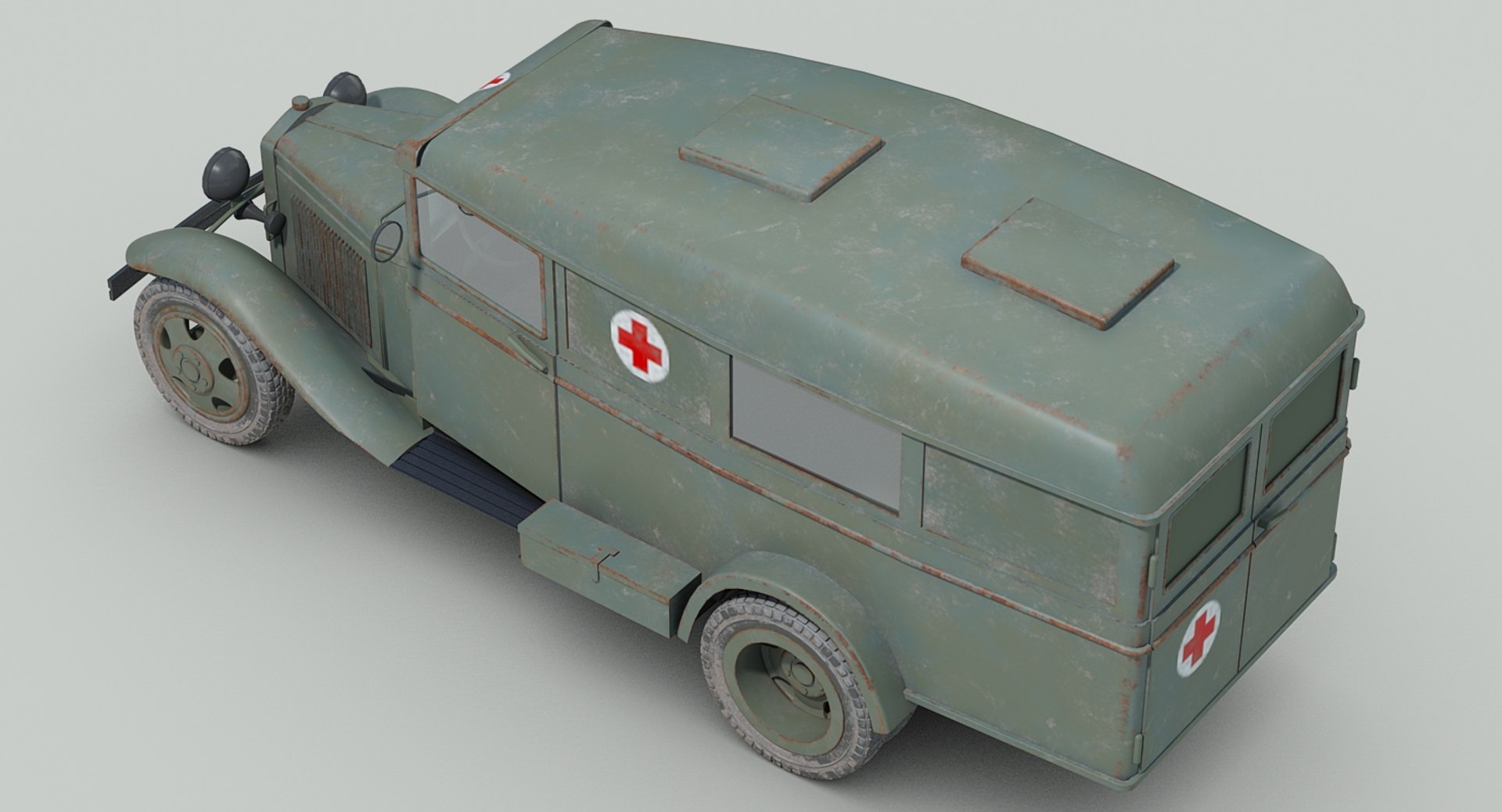 3D Soviet Gaz 55 Military Ambulance - TurboSquid 1156912