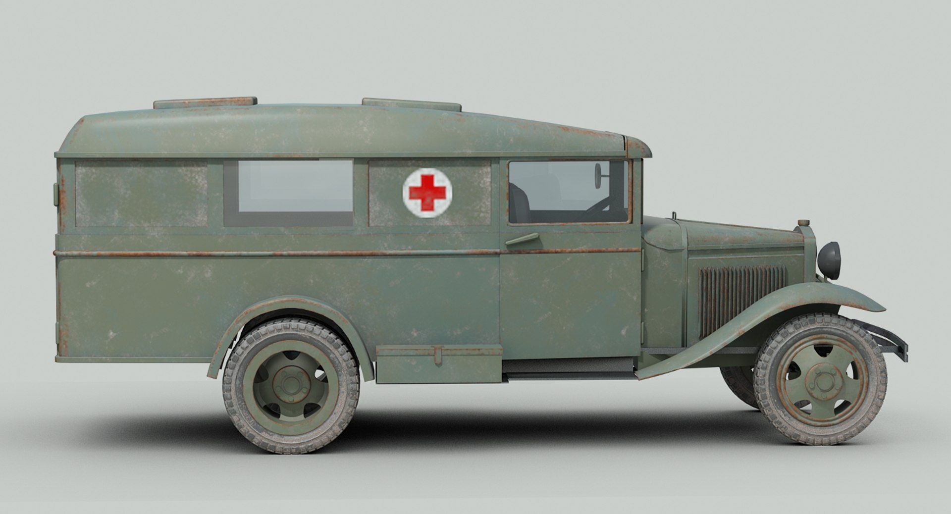 3D Soviet Gaz 55 Military Ambulance - TurboSquid 1156912