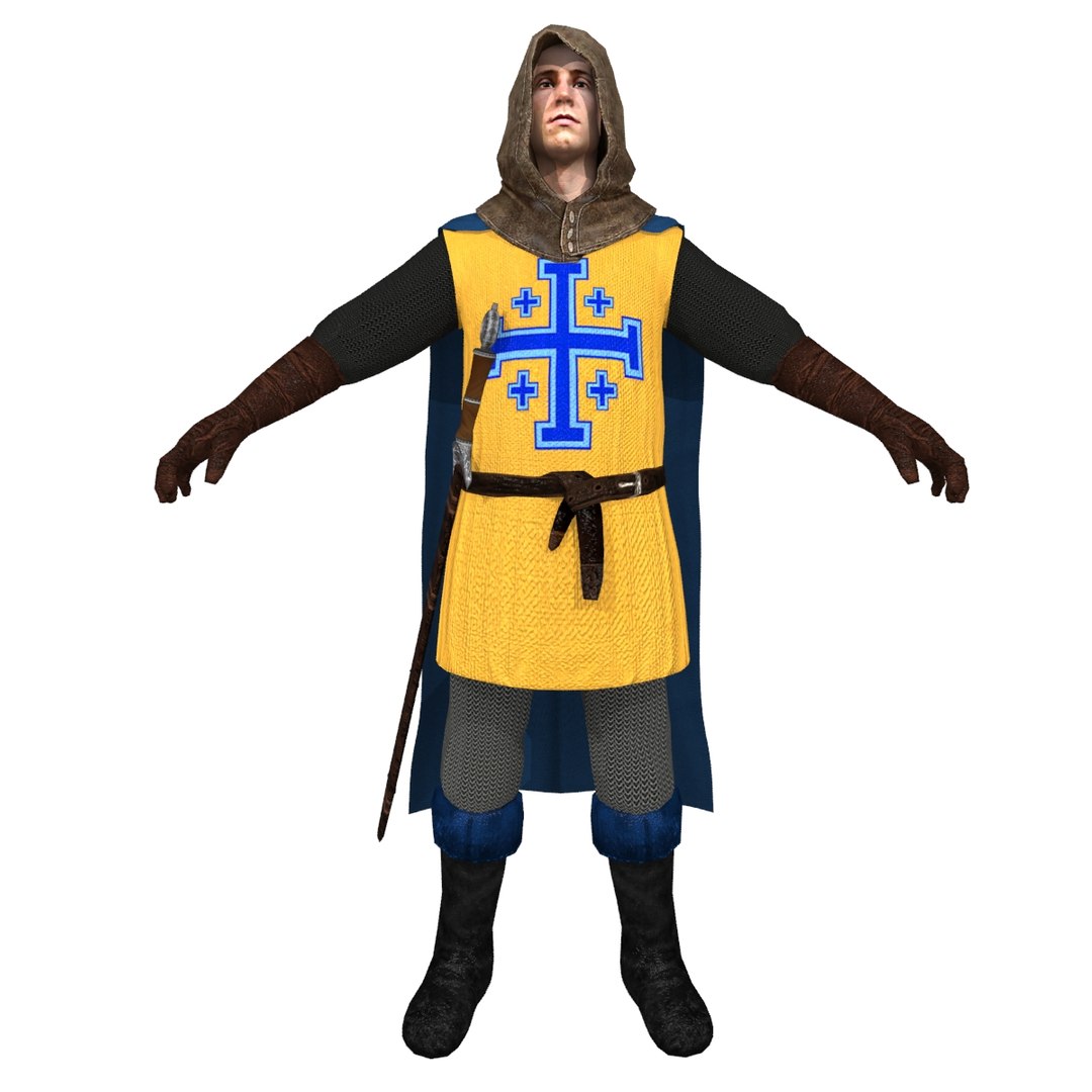 3d Model Of Medieval Crusader