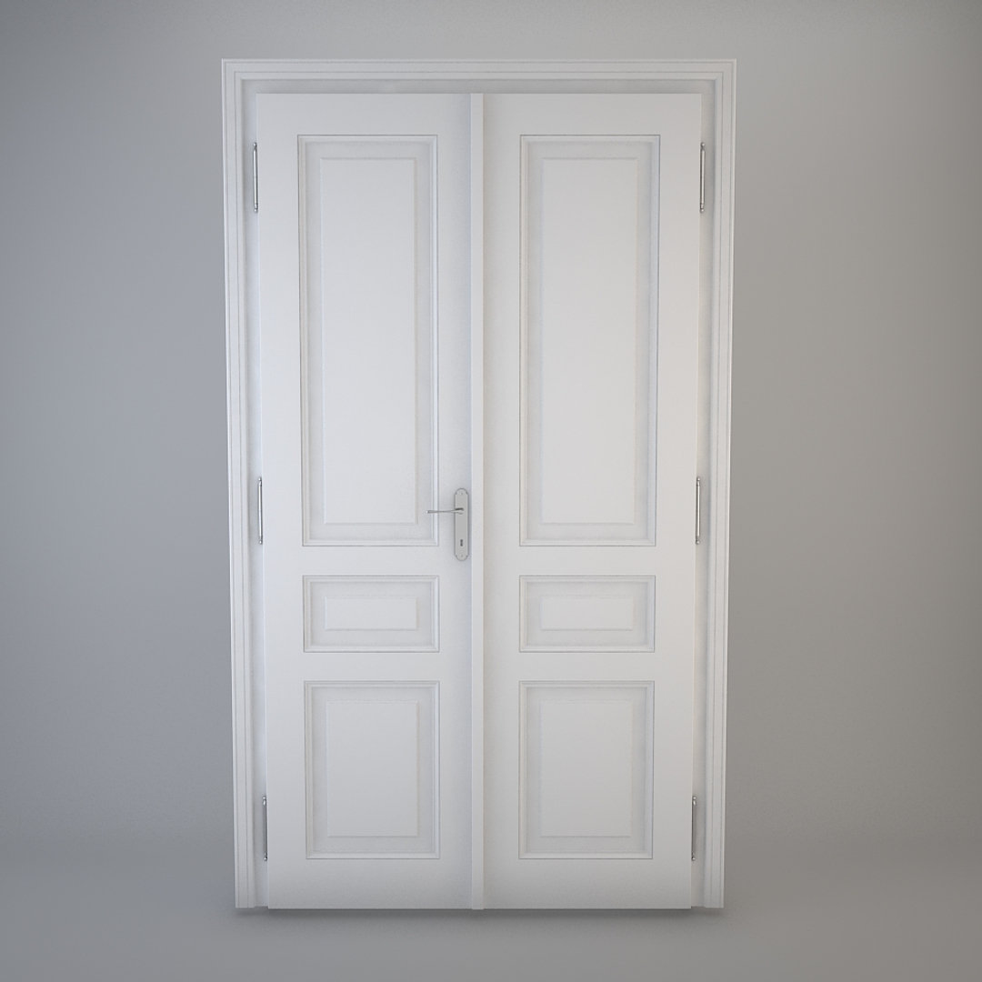 3d classical double door