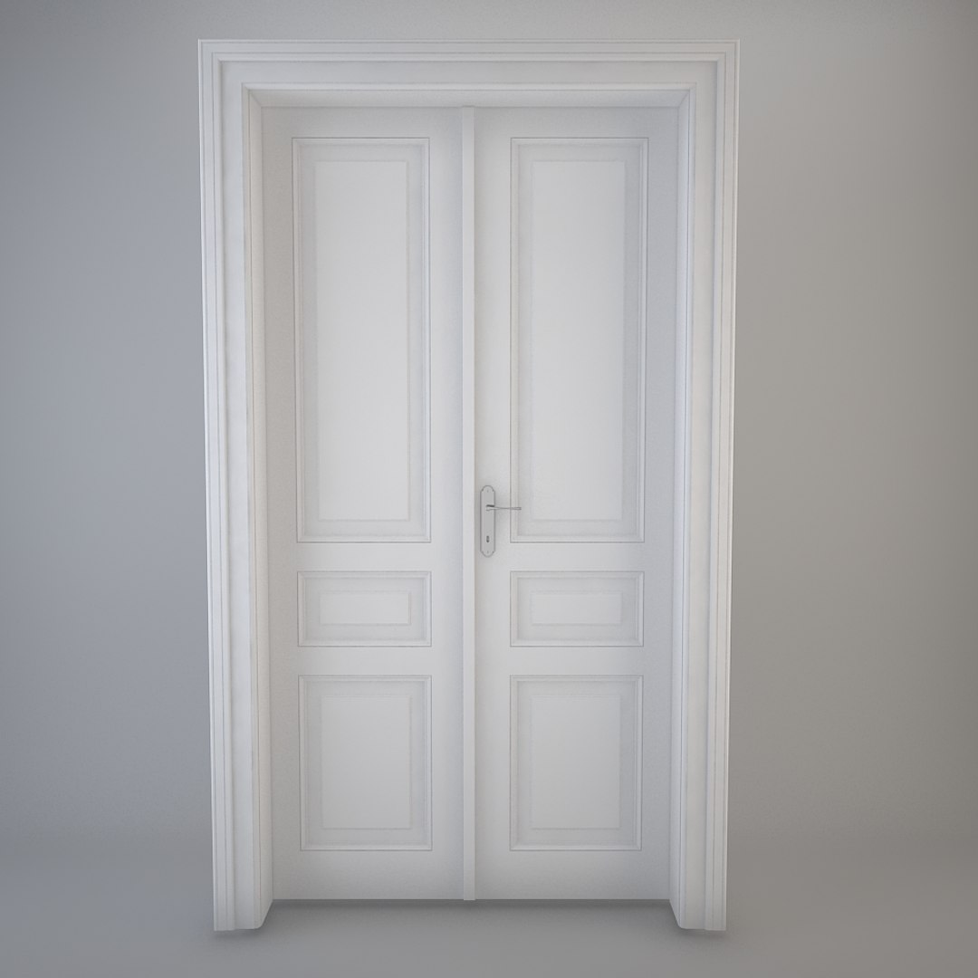3d Classical Double Door