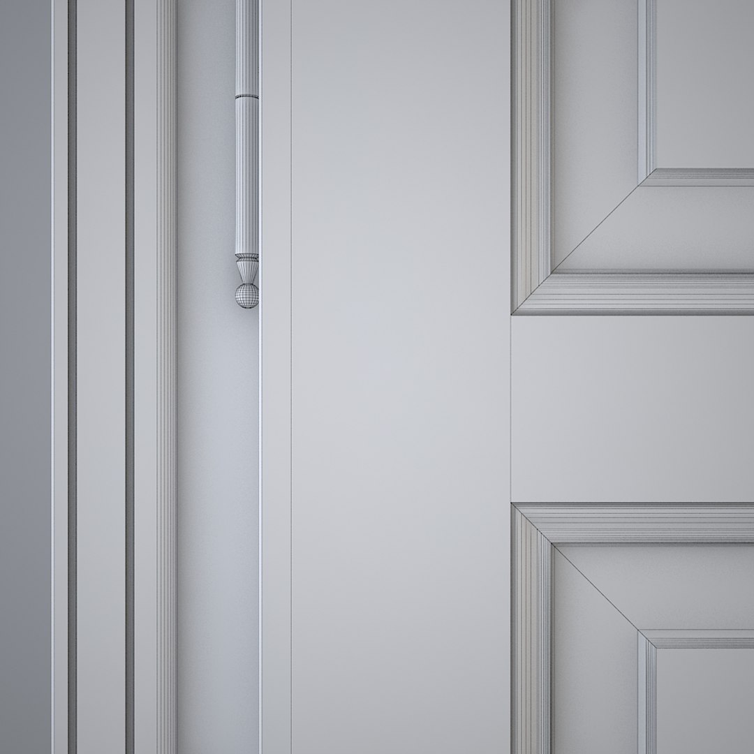 3d Classical Double Door