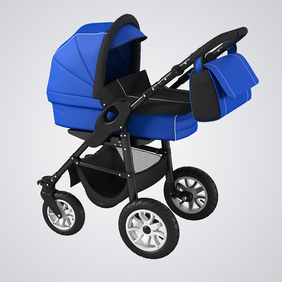 3d 3ds perambulator baby mother