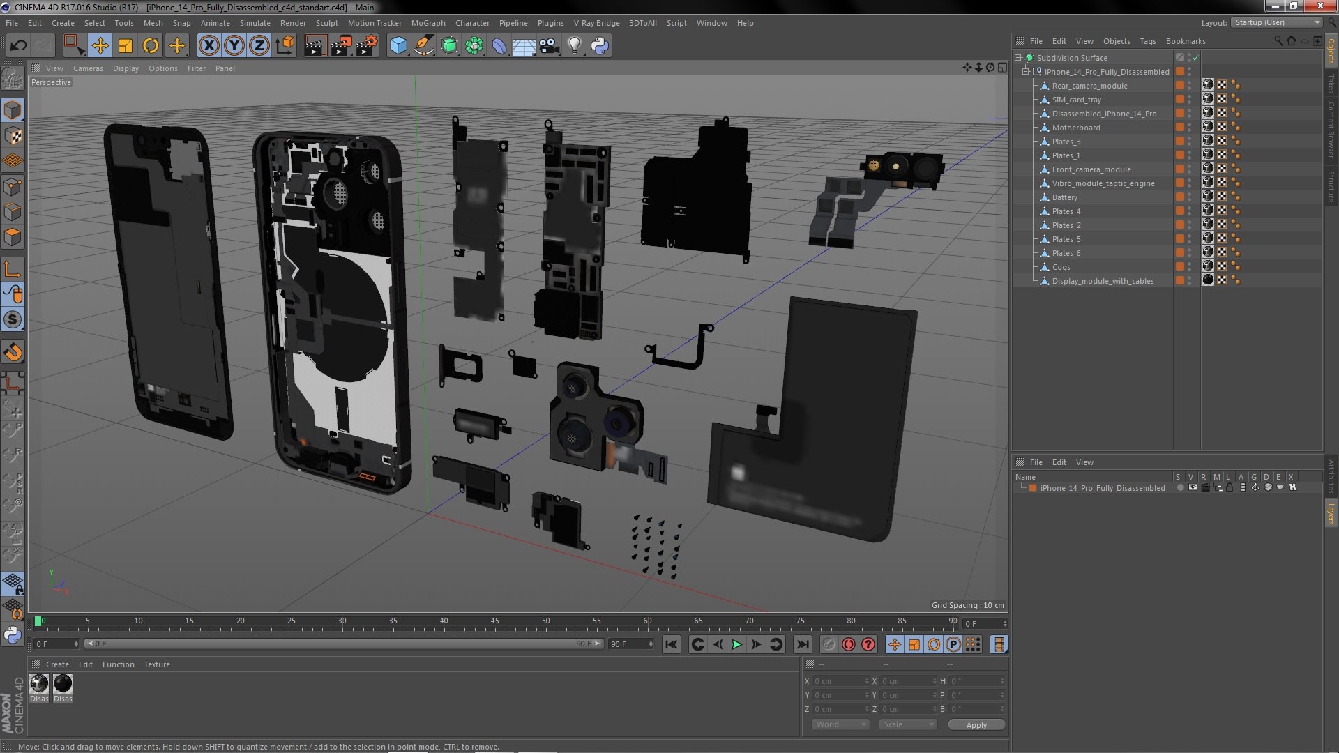 IPhone 14 Pro Fully Disassembled 3D model - TurboSquid 2097506